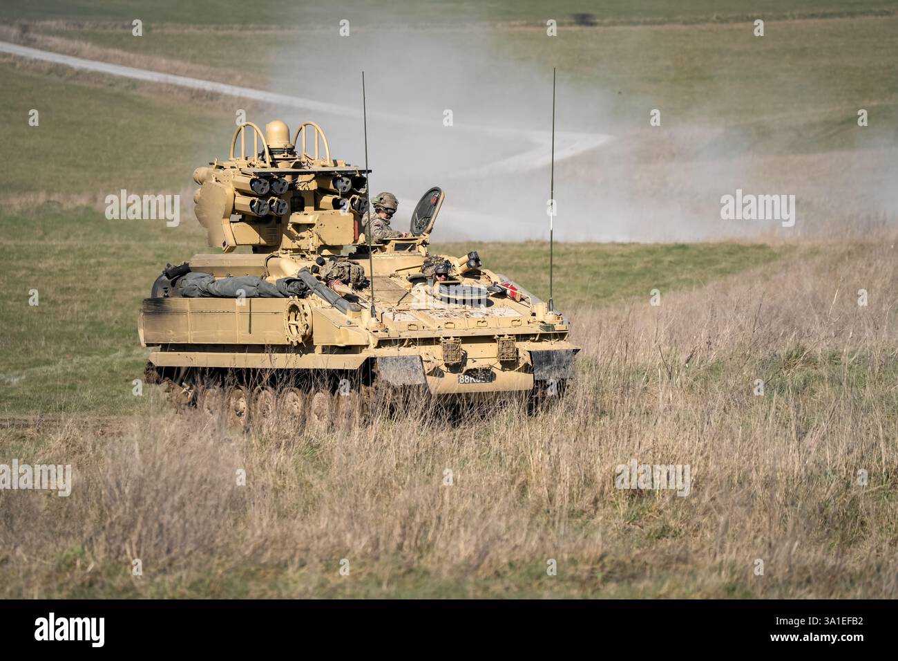 British Army Alvis Stormer Starstreak CVR-T tracked armoured vehicle ...
