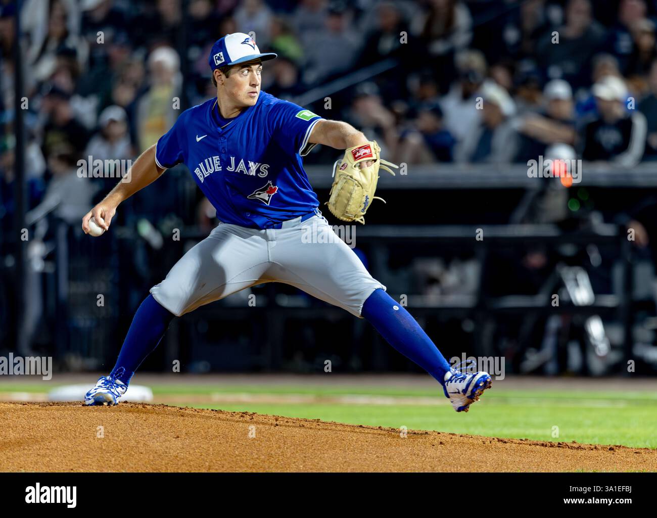Tampa, USA. 28th Feb, 2025. Toronto Blue Jays starting pitcher Jake ...