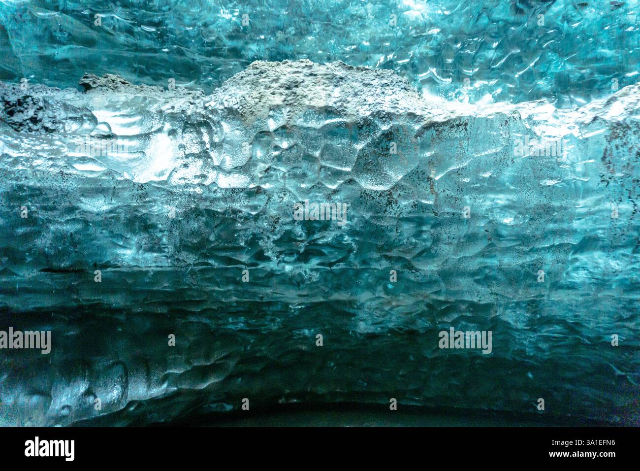 Natural Ice Cave In Vatnajokull Glacier Iceland A Stunning Frozen ...