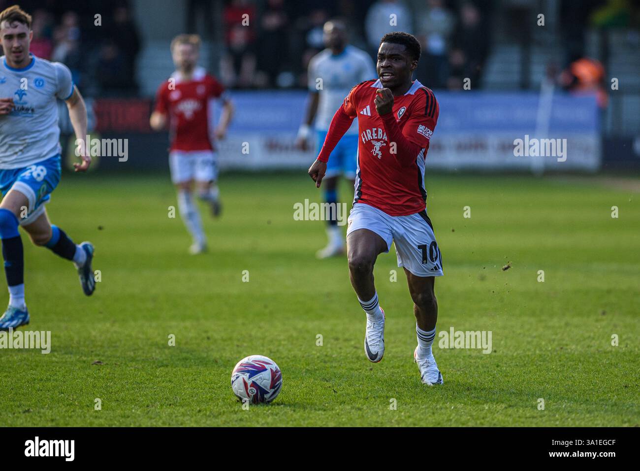 Kelly Nmai of Salford City FC makes a run during the Sky Bet League 2 ...