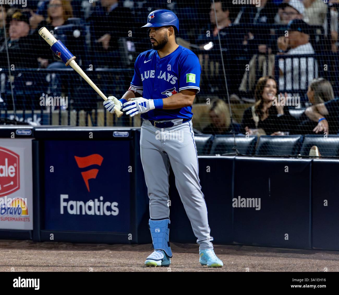 Toronto Blue Jays outfielder Anthony Santander on deck at a baseball ...