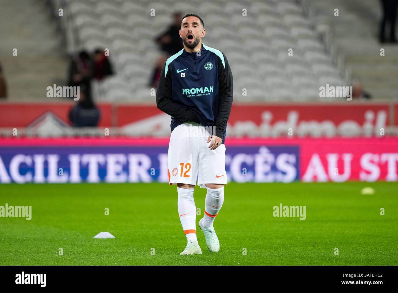 12 Jordan FERRI (mhsc) during the Ligue 1 McDonald's match between ...