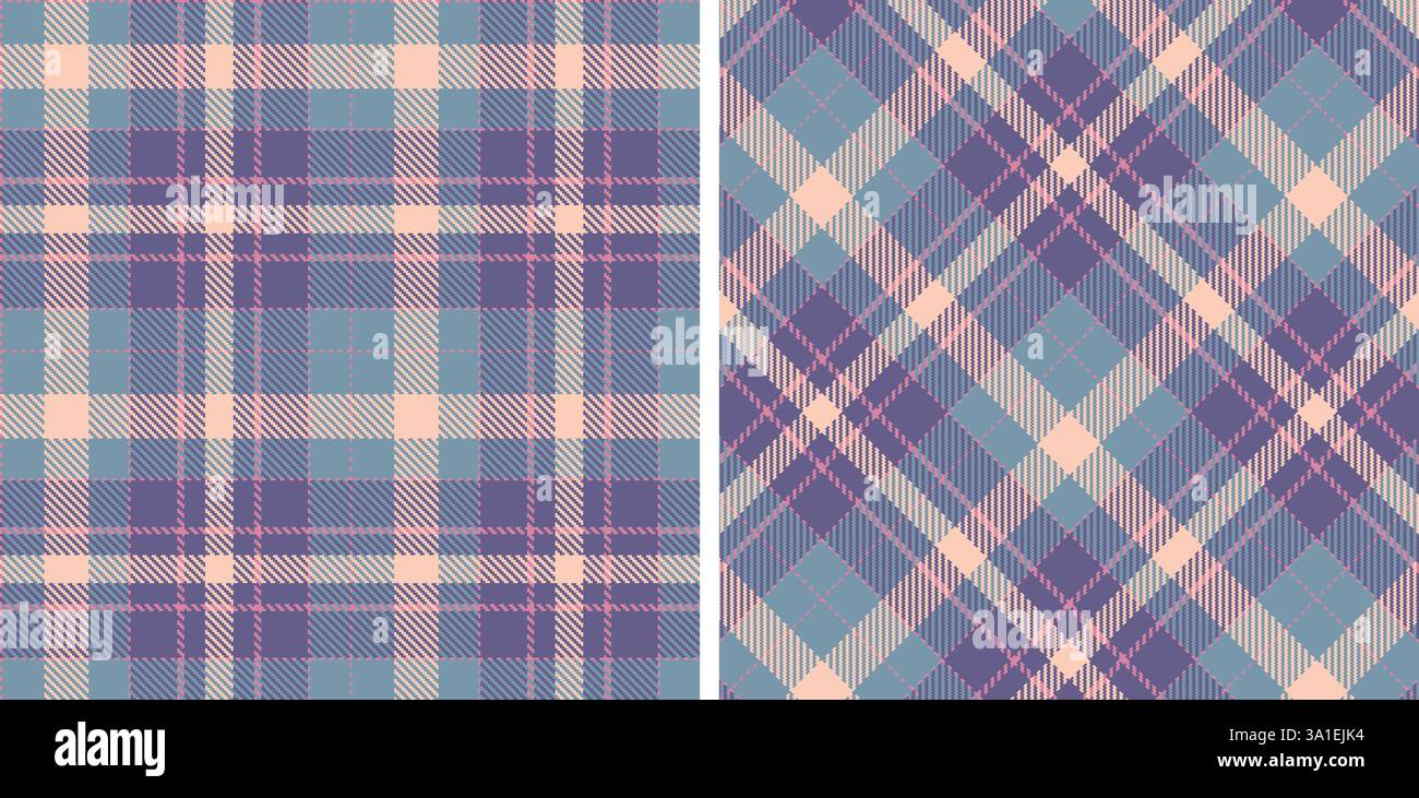 Tartan Seamless Patterns in Pastel themed colors Stock Vector Image ...