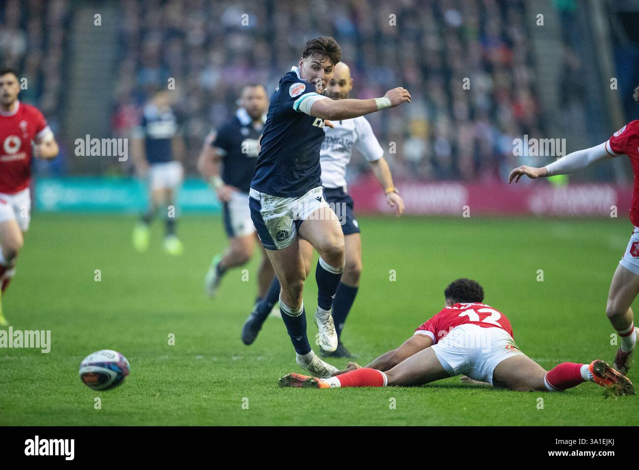 Edinburgh, UK, 8th Mar 2025 - Tom Jordan plays some football before ...