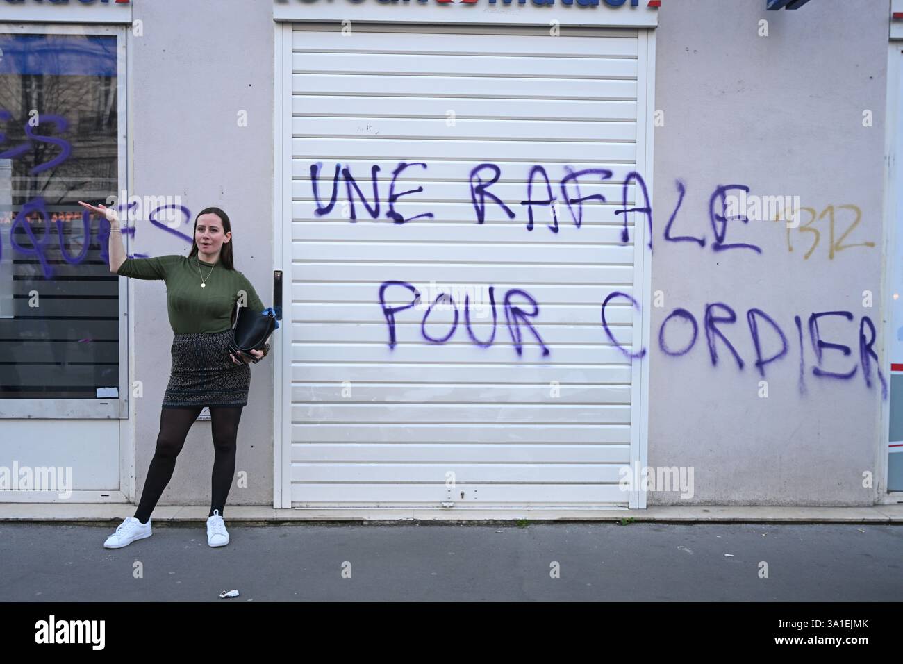 Paris, France. 08th Mar, 2025. Alice Cordier, head of the far-right ...