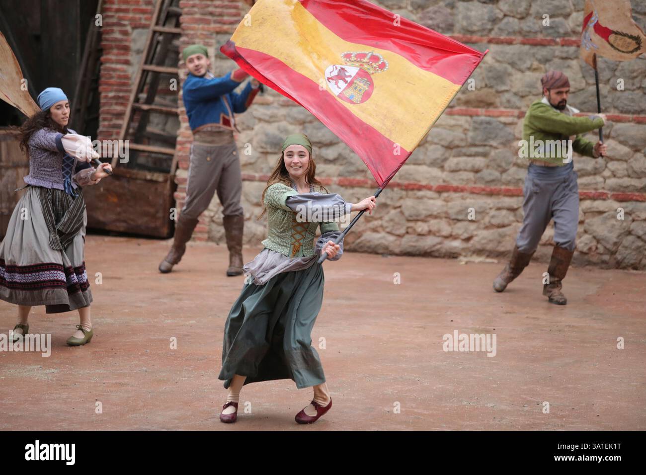 Presentation of the new show 'The Drum of Freedom', at Puy du Fou, on ...