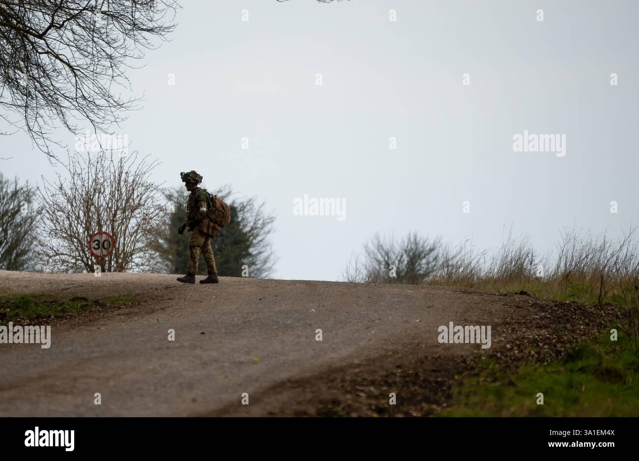 British army soldiers completing an 8 mile combat fitness test tabbing ...