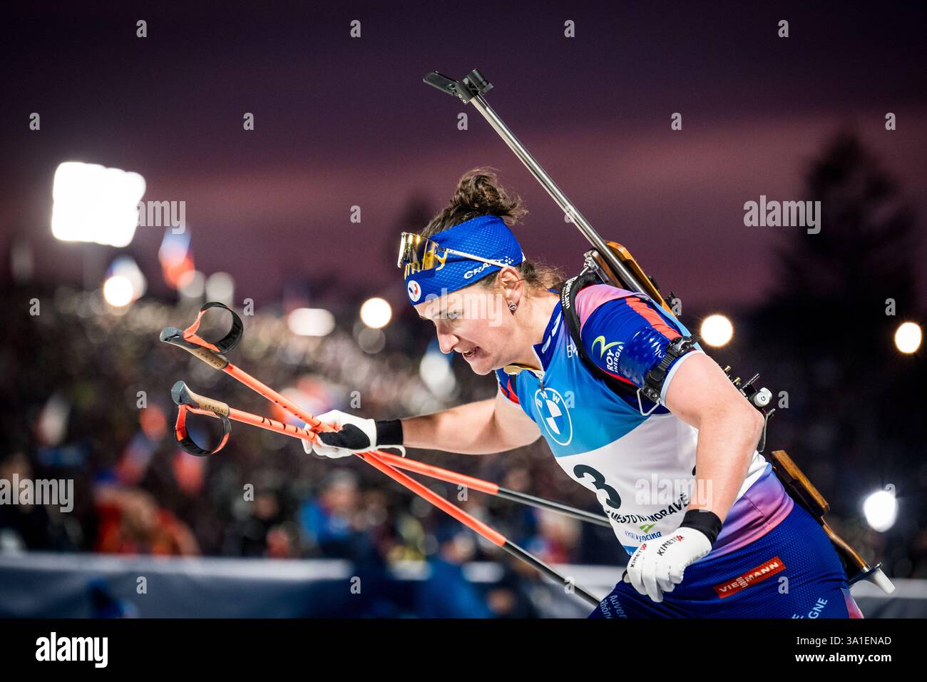 Morave, Czech Republic, on March 8, 2025. Julia Simon from France ...
