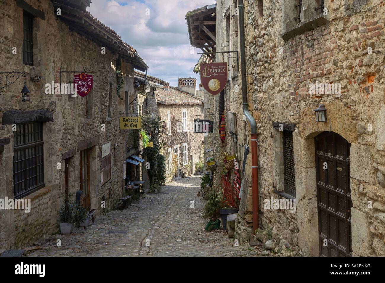 Pérouges, one of the "Most Beautiful Villages in France Stock Photo - Alamy
