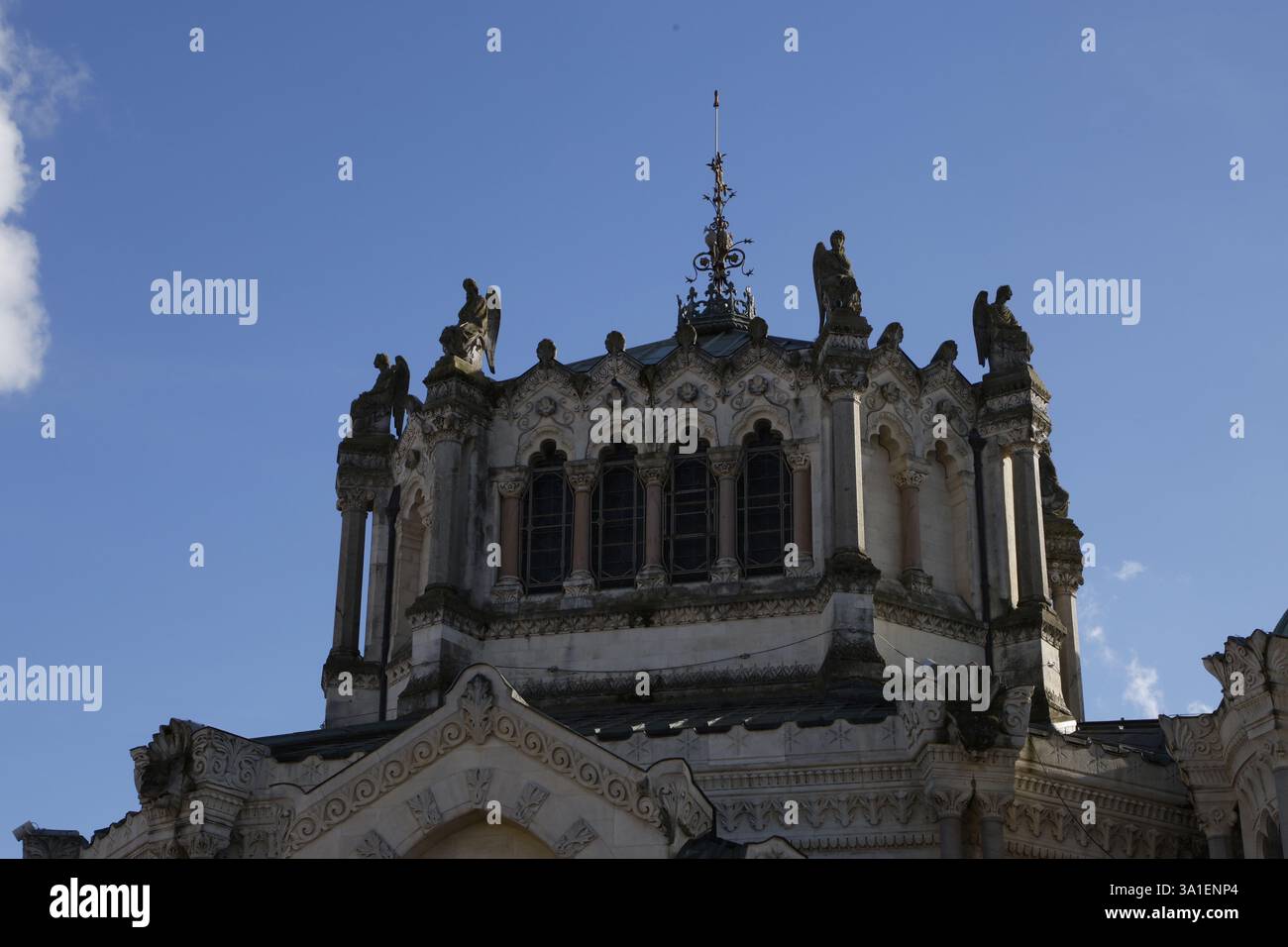 The dome of the XIXth century St Sixtus basilica in Ars-sur-Formans ...