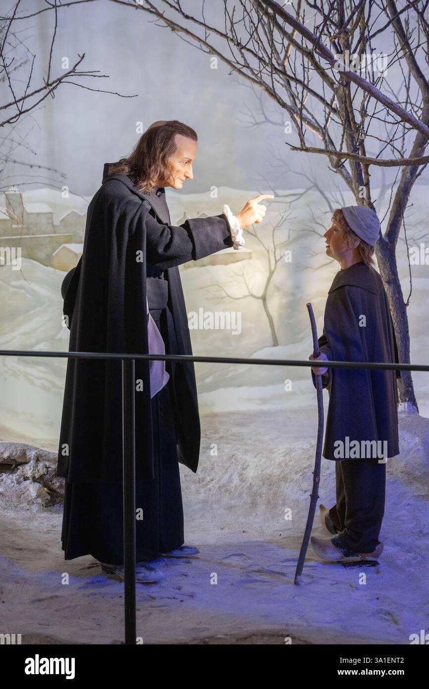 Wax figures of St Jean-Marie Vianney and a shepherd in the museum at ...