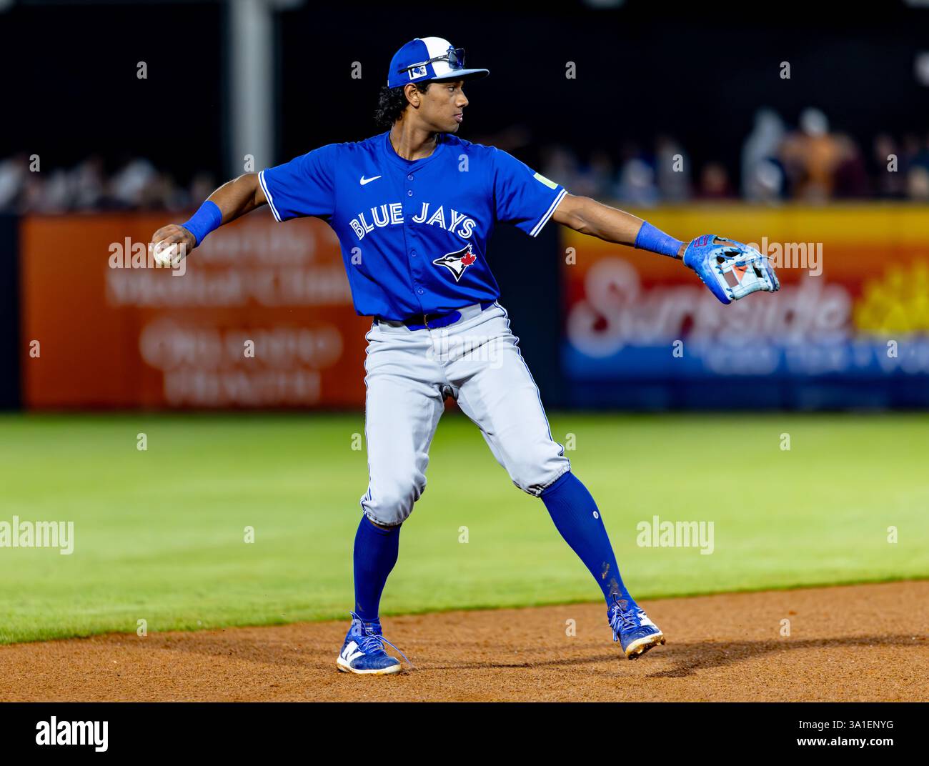 Tampa, USA. 28th Feb, 2025. Toronto Blue Jays infielder Arjun Nimmala ...