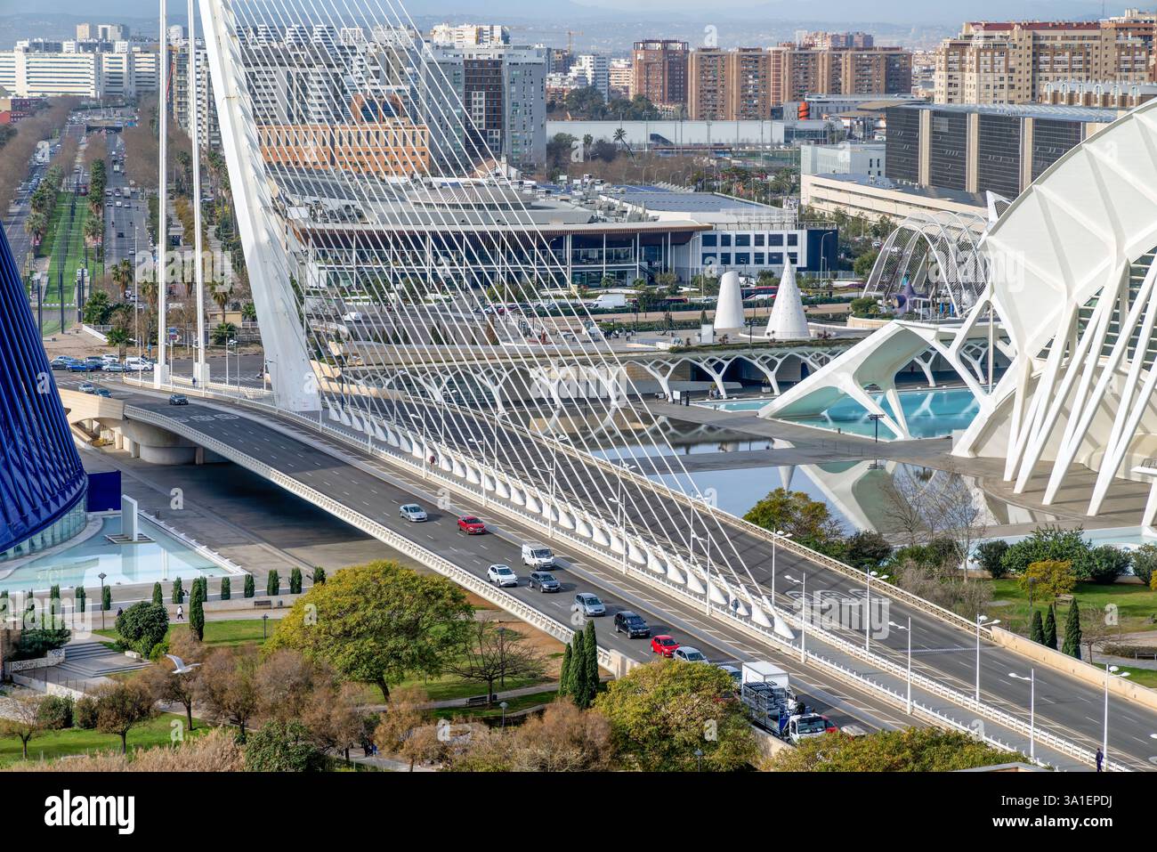 Aerial view City of Arts and Sciences in Valencia, Spain, Panoramic ...