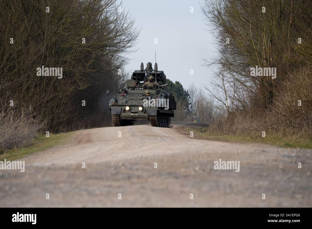 British Army Alvis Stormer Starstreak CVR-T tracked armoured vehicle ...