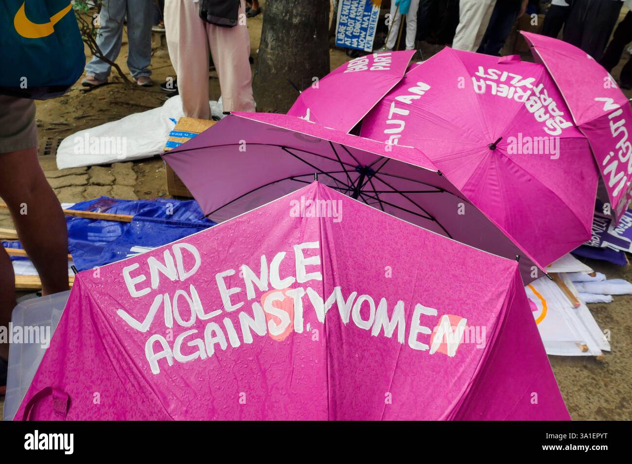 International women s day rally in the Philippines Women take part in ...