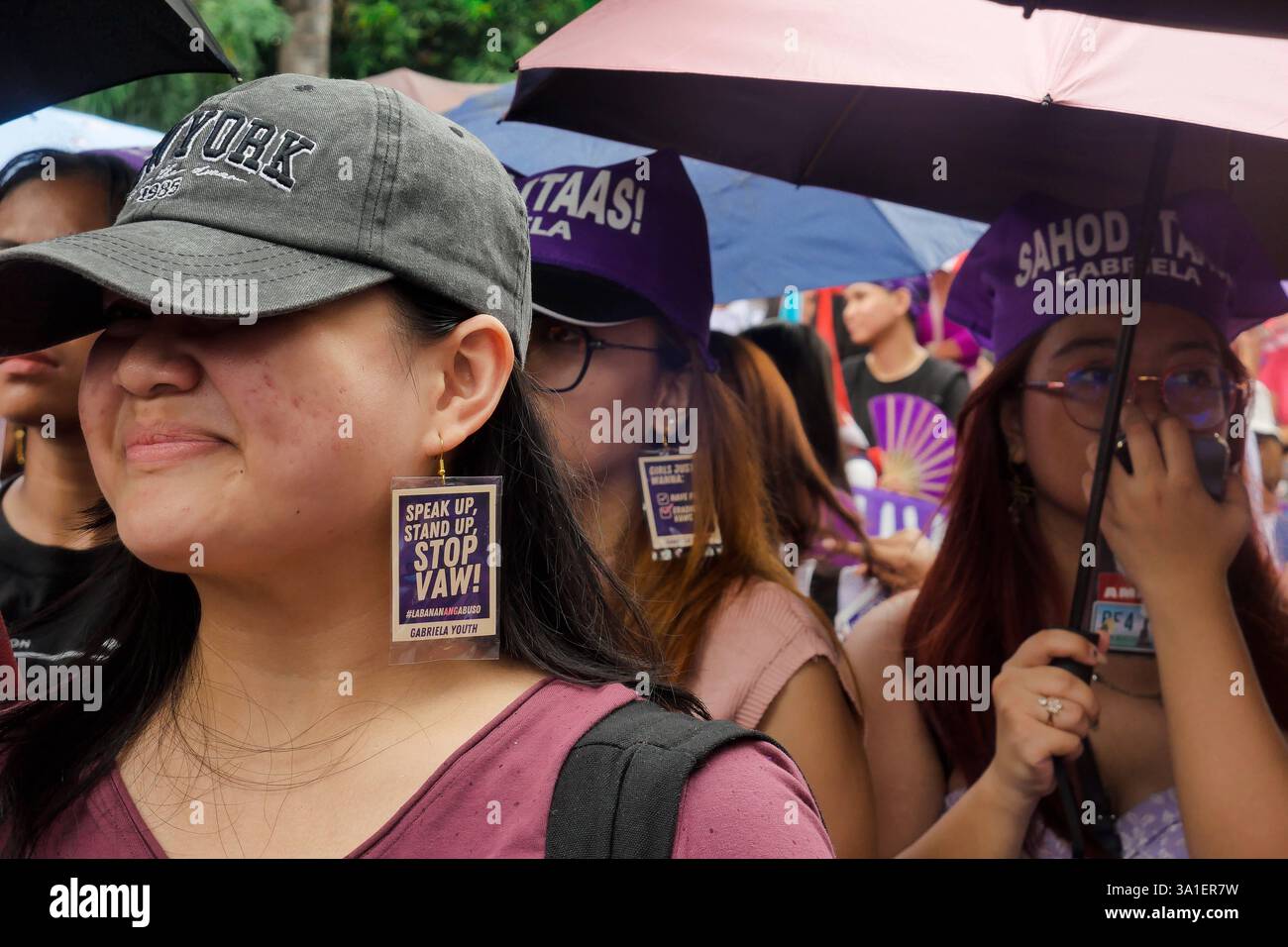 International women s day rally in the Philippines Women take part in ...