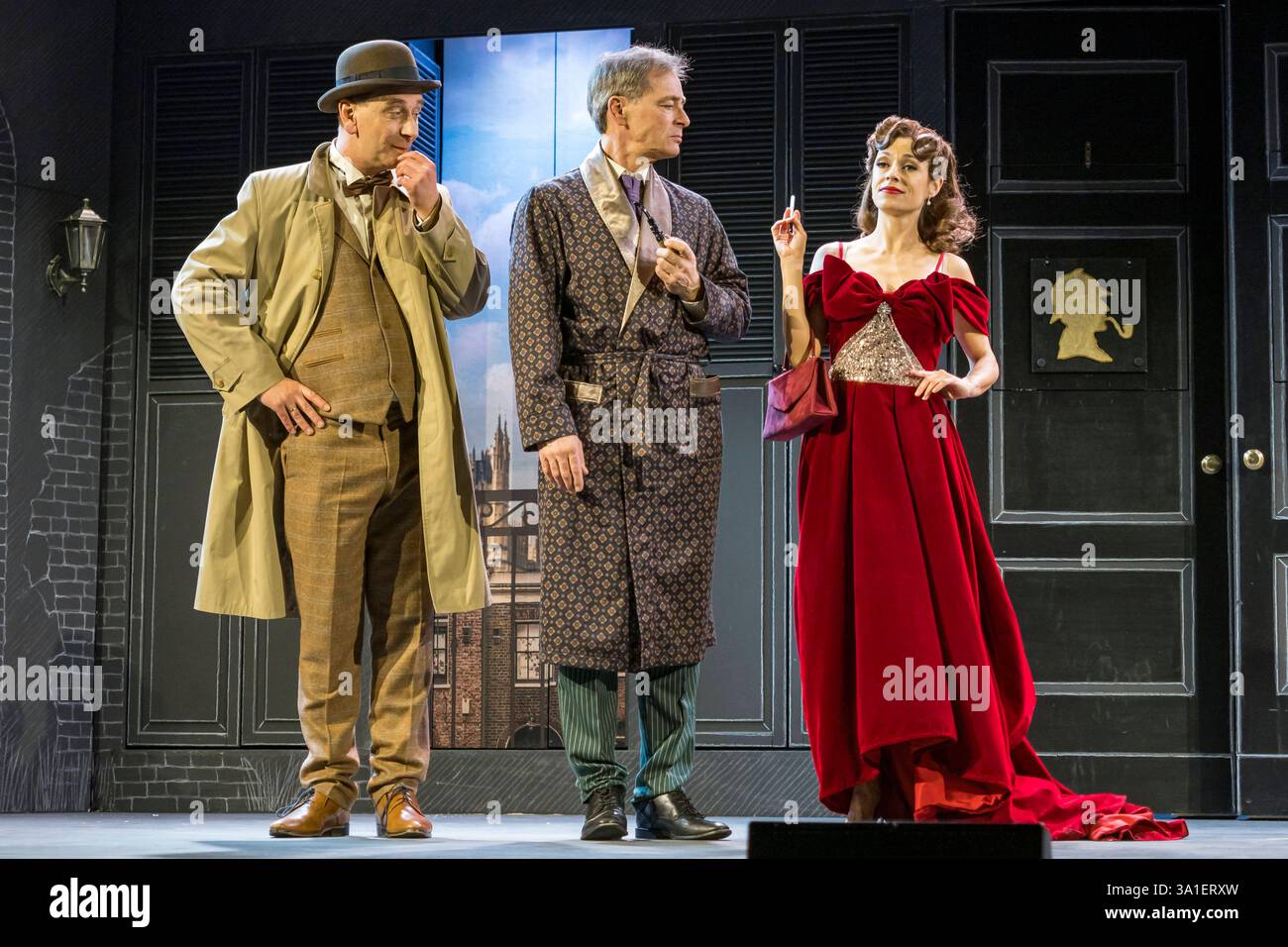 Schauspieler Jan Sosniok als Sherlock Holmes, Oliver Dupont als Doktor ...