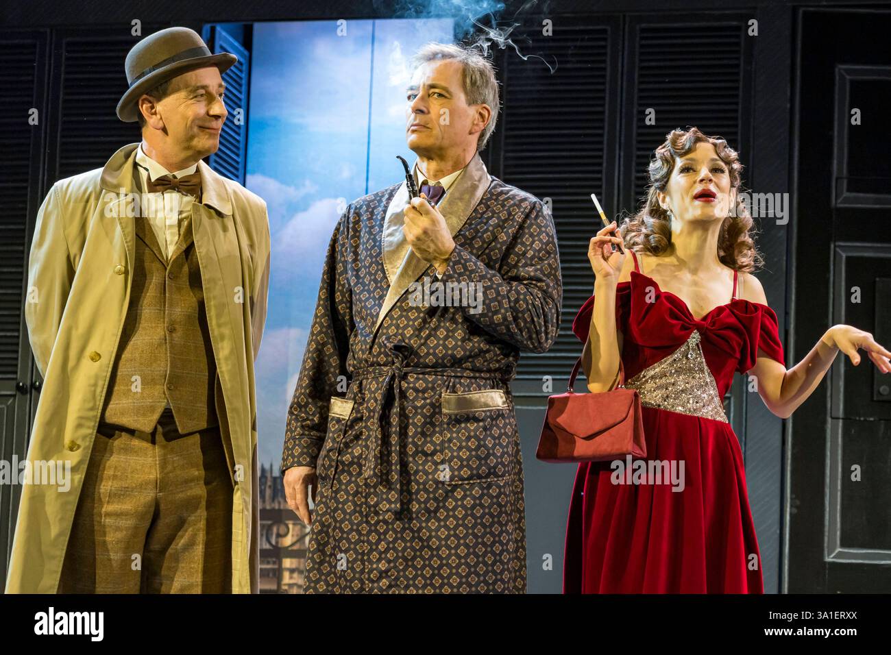 Schauspieler Jan Sosniok als Sherlock Holmes, Oliver Dupont als Doktor ...