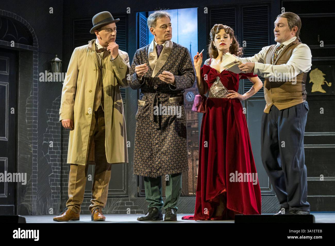 Schauspieler Jan Sosniok als Sherlock Holmes, Oliver Dupont als Doktor ...