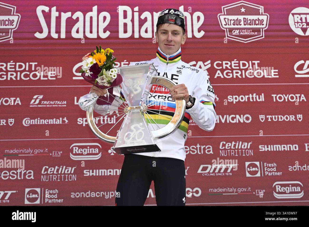 Siena, Italy. 08th Mar, 2025. Tadej Pogacar UAE Team EmiratesThomas ...