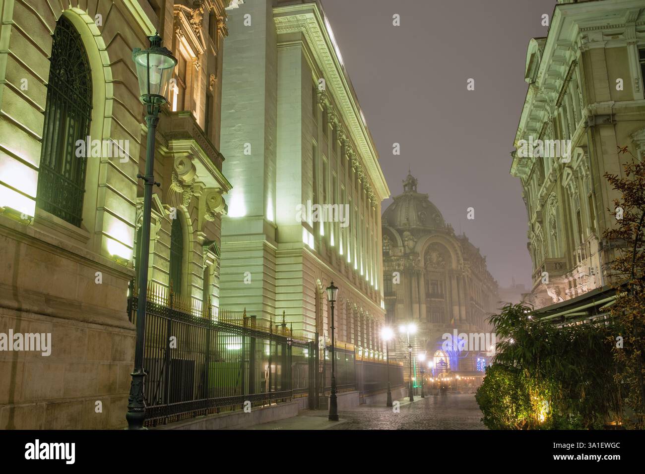 Night Smardan street of Old Town in Bucharest, Romania. Chamber of ...