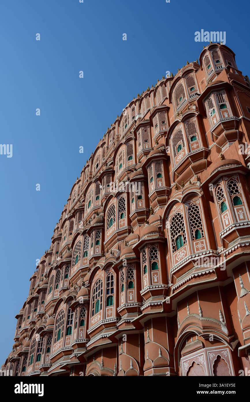 Hawa Mahal Palace of the Winds Red Sandstone Facade in Jaipur ...