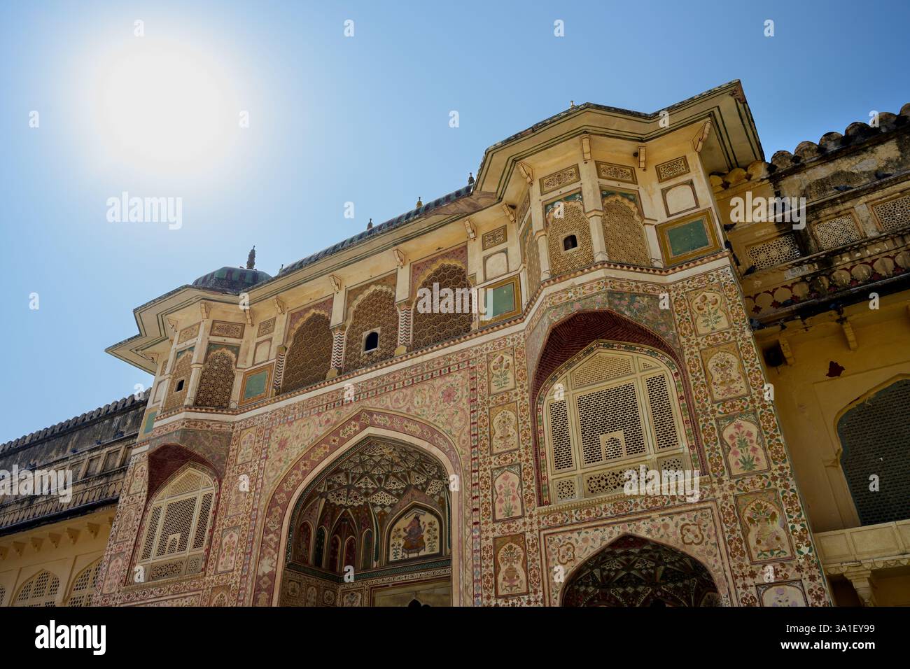 Fort Amber Ganesha Gate Exterior with Intricate Ornaments in Jaipur ...