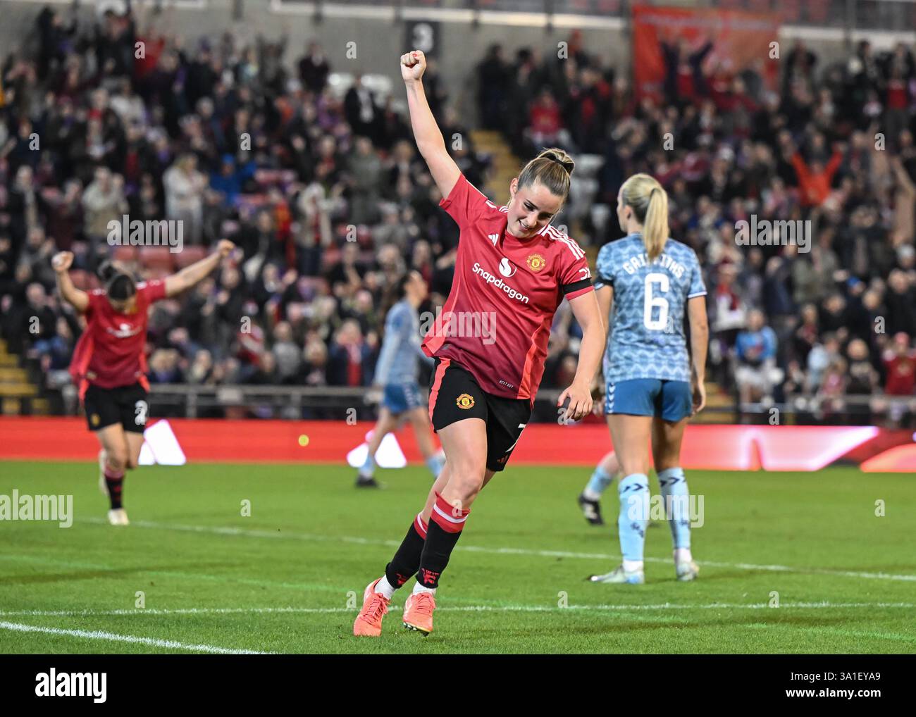 Manchester United's Ella Toone celebrates scoring her sides third goal ...