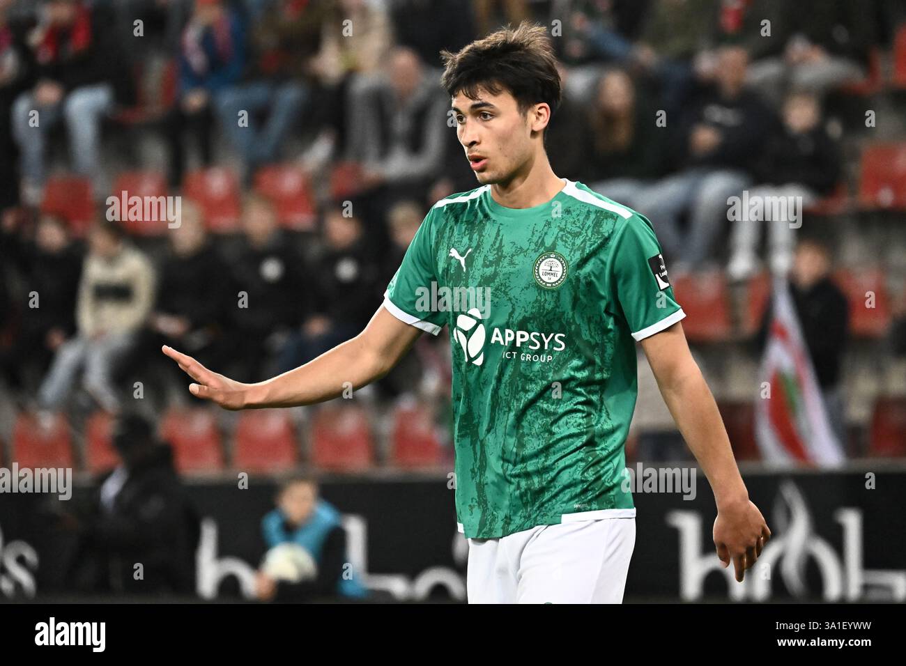 Waregem, Belgium. 08th Mar, 2025. Lommel's Leon Lalic pictured during a ...