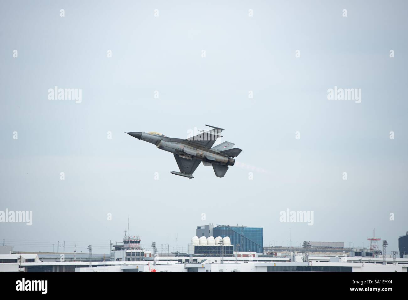 F-16 of The Royal Thai Air Force (RTAF), performs in the sky to the ...