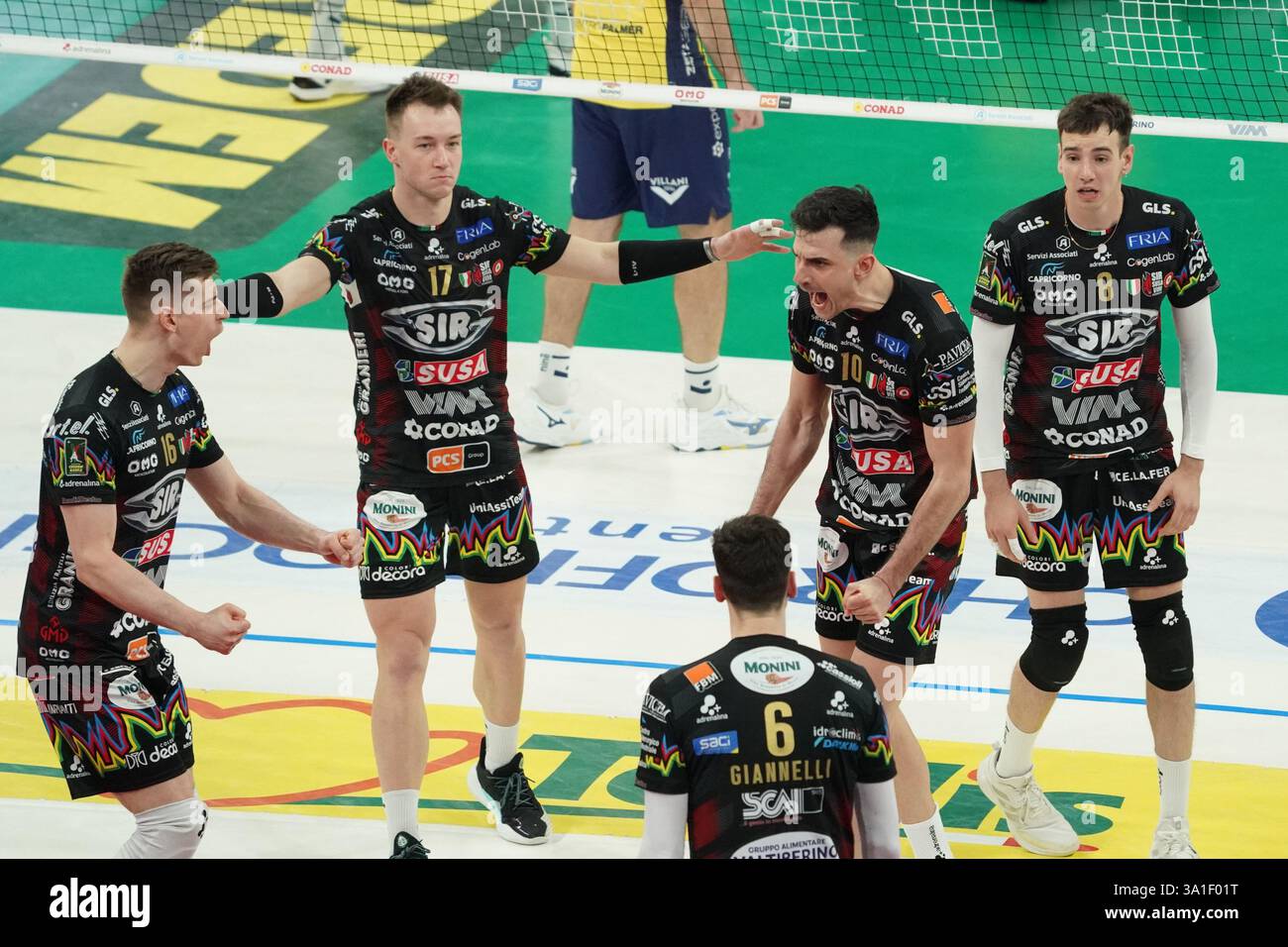 sir susa vim perugia rejoices during Playoff Scudetto - Sir Susa Vim Perugia vs Valsa Group ...