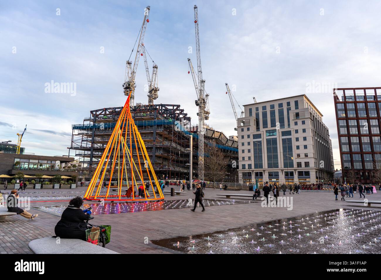 London, England - February 12th 2022 - Granary Square Stock Photo - Alamy