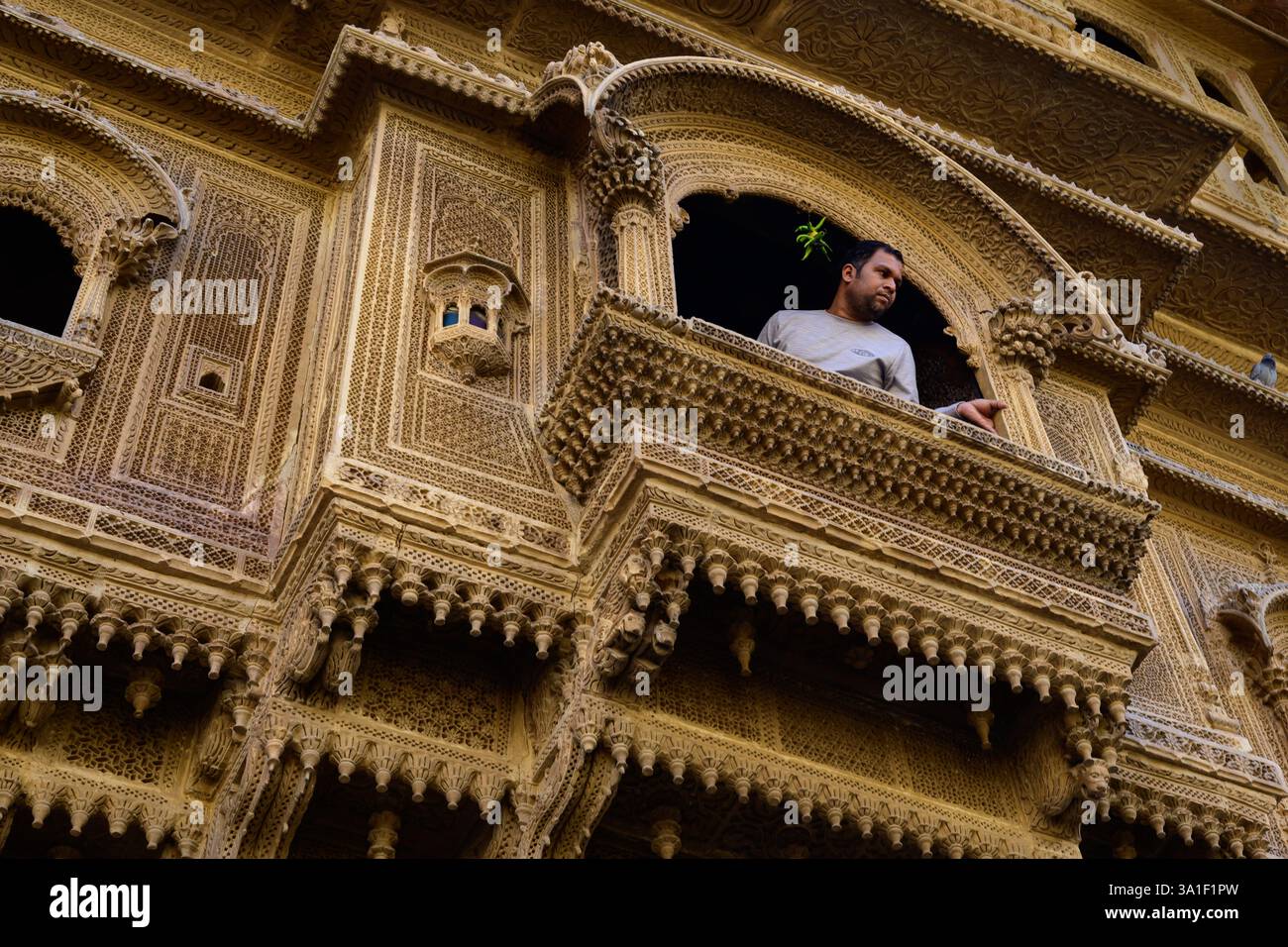 Jaisalmer, Rajasthan, India - February 12 2025: Nath Mal ki Haveli ...