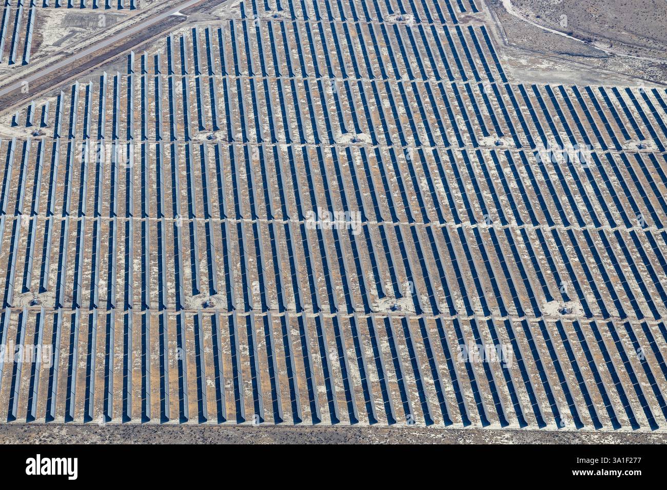 Aerial view of large solar power facility in Colorado, USA Stock Photo ...