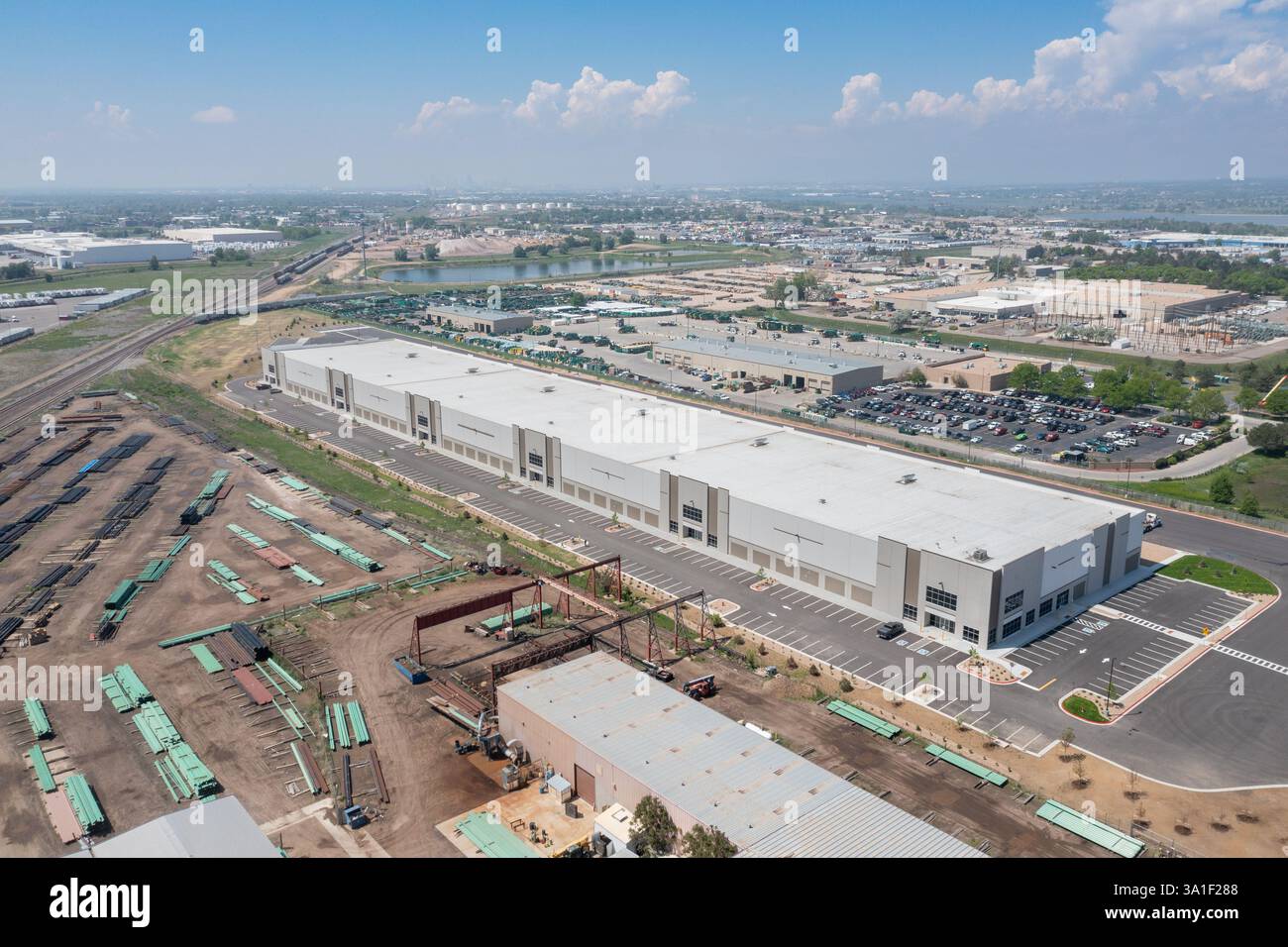 Aerial shot parking lot building hi-res stock photography and images ...