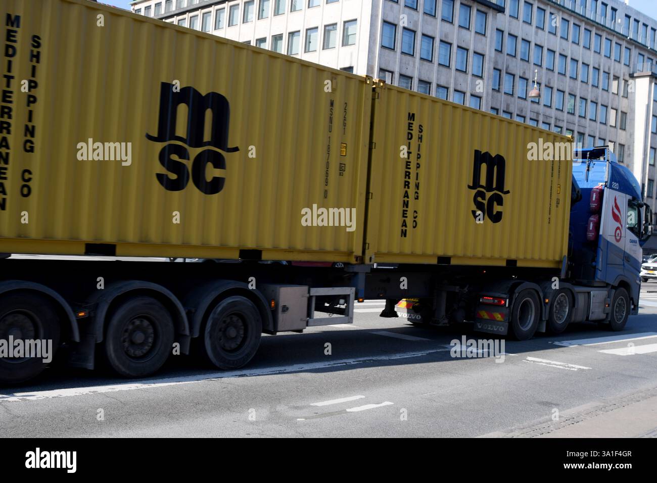 Copenhagen/ DenmarK/07 MARCH 2025/. MSC cargo shiping cionatinetrs ...
