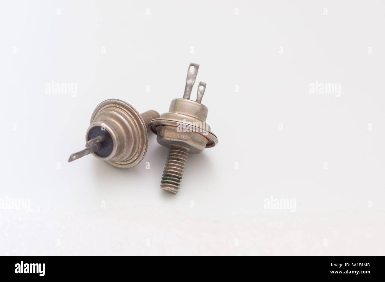 Powerful diodes close-up on a white background Stock Photo - Alamy