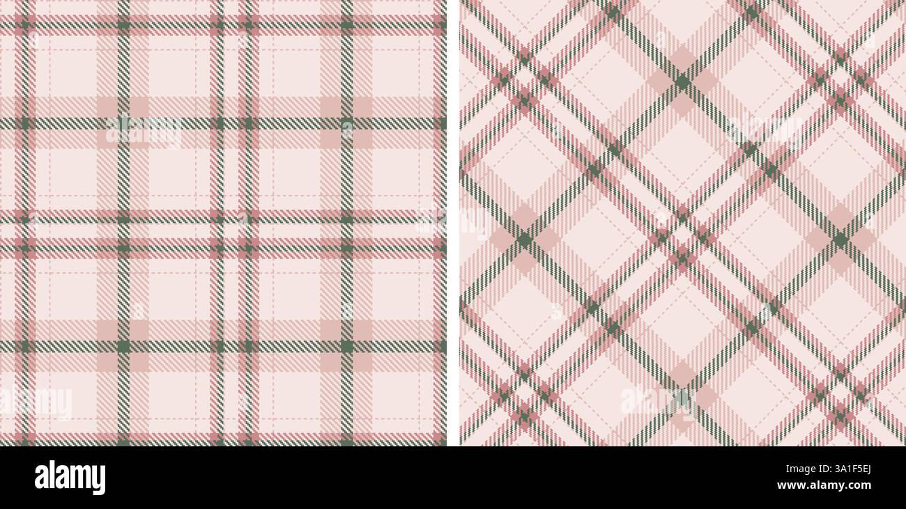 Tartan Seamless Patterns in Pastel themed colors Stock Vector Image ...