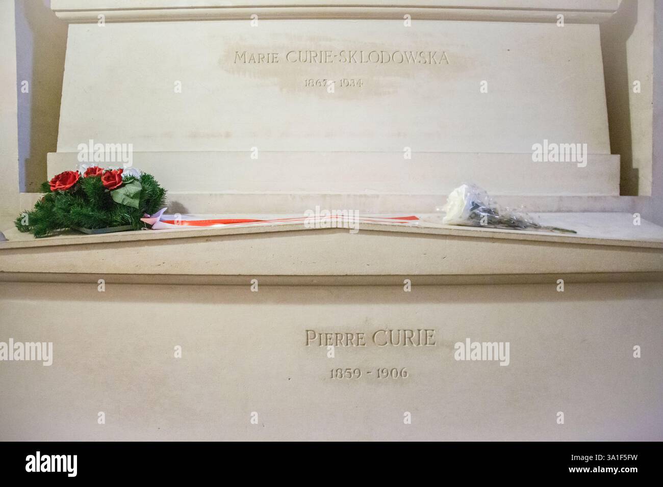 September 28, 2017. Europe, Paris. Tomb of Madame Marie Curie and ...