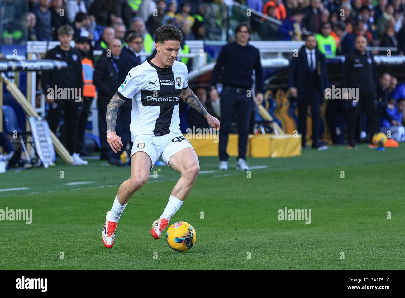 Dennis Man (Parma Calcio) in action during Parma Calcio vs Torino FC ...