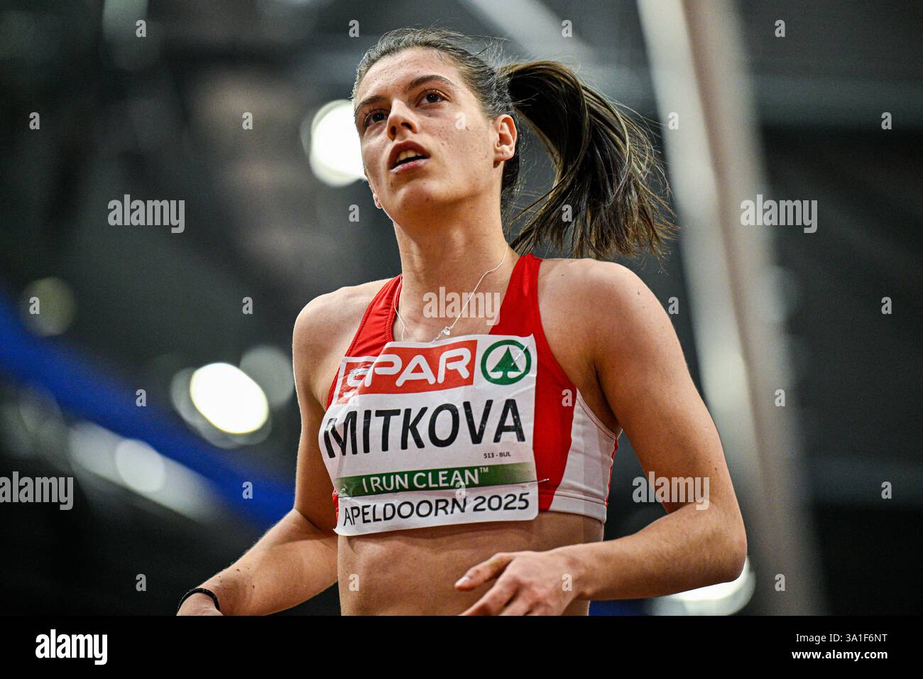 APELDOORN, NETHERLANDS - MARCH 8: Plamena Mitkova of Bulgaria looks on ...