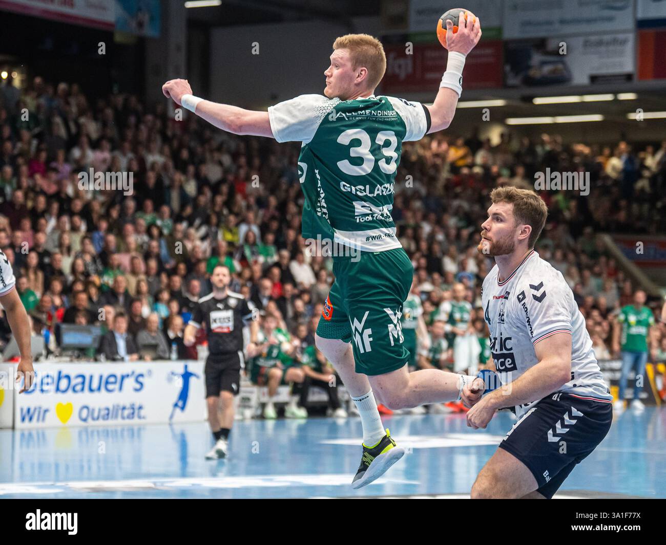 Goeppingen, Deutschland. 08th Mar, 2025. Ymir Orn Gislason (Frisch Auf ...