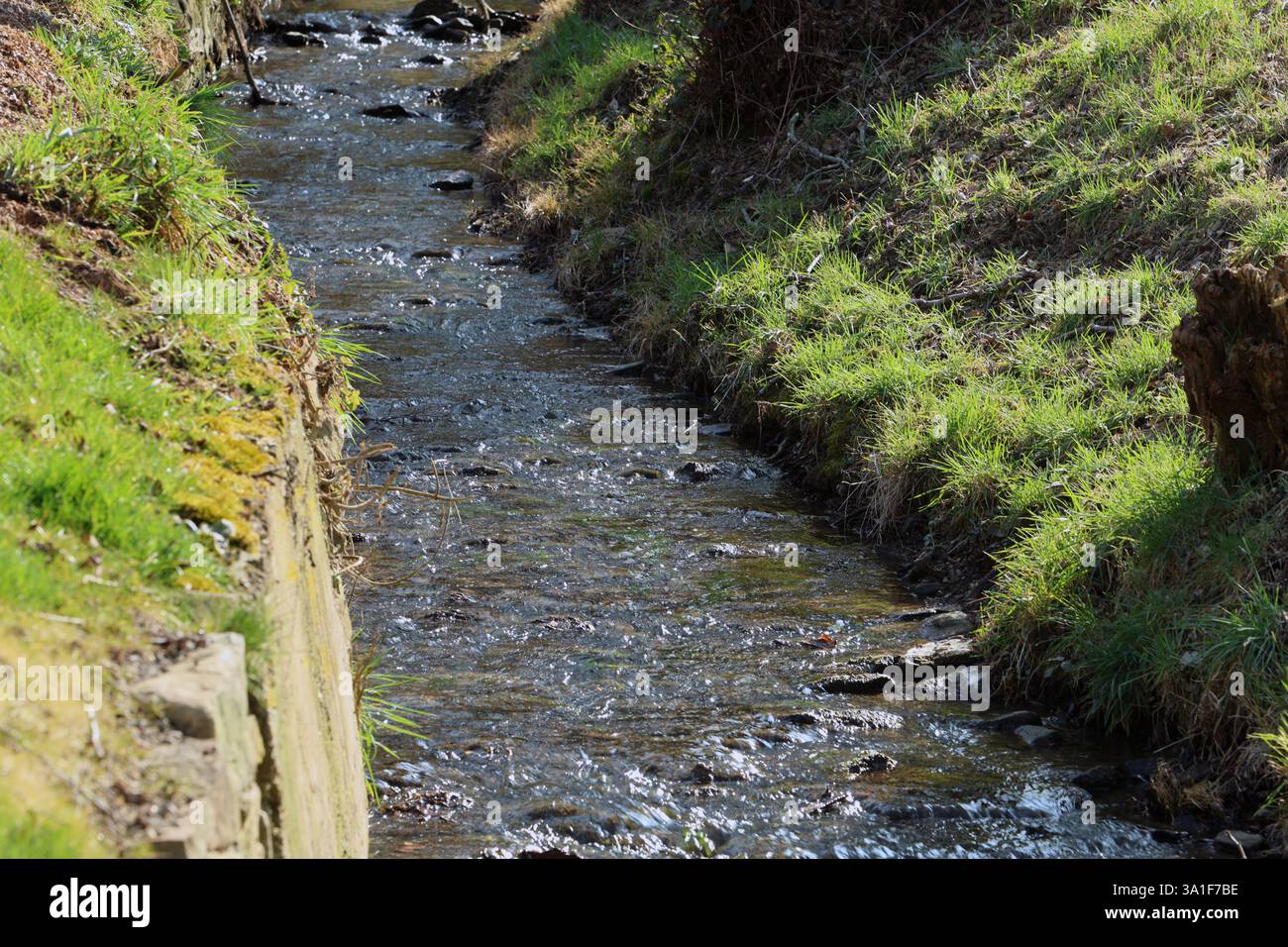 Der Asbach in Essen Kulturlandschaft am Stadtrand von Essen mit dem ...