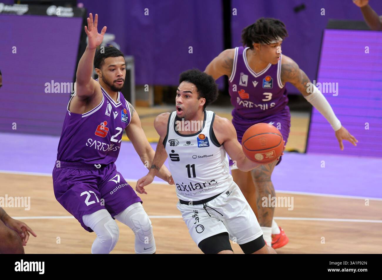 Goettingen, Deutschland. 08th Mar, 2025. Jacob Gilyard (Niners Chemnitz ...