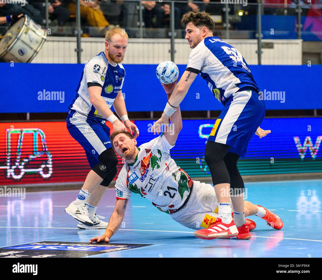 Eisenach, Deutschland. 08th Mar, 2025. Albin Lagergren (Rueckraum Rechts, SC Magdeburg, #21 ...