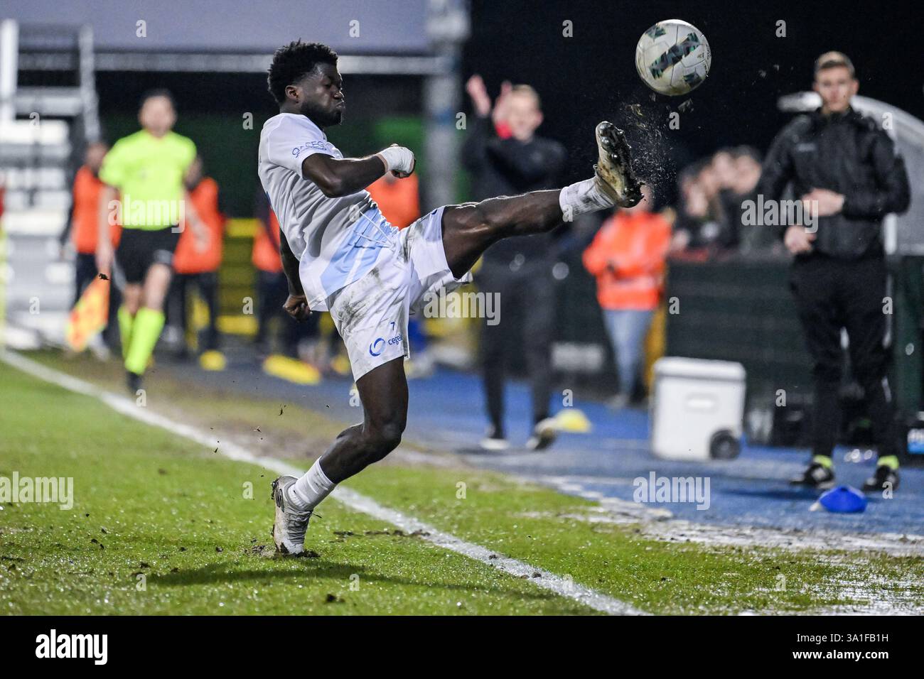 Dernderleeuw, Belgium. 08th Mar, 2025. Genk's Christopher Bonsu Baah ...