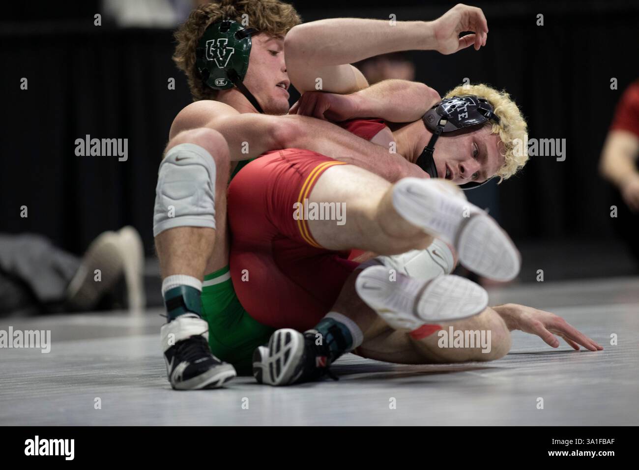 Tulsa, Oklahoma, USA. 8th Mar, 2025. Utah Valley's TERRELL BARRACLOUGH ...