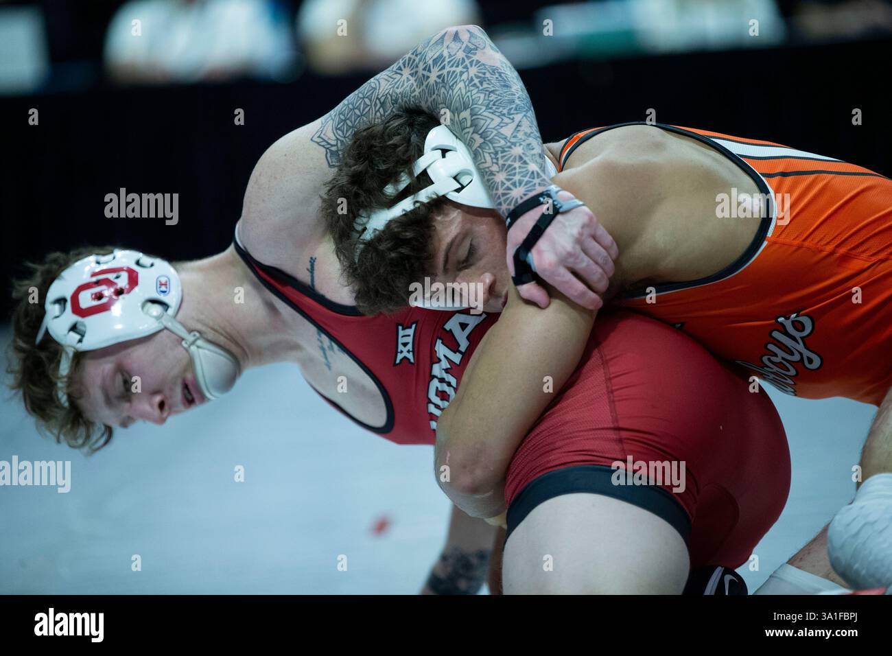 Tulsa, Oklahoma, USA. 8th Mar, 2025. Oklahoma State's TAGEN JAMISON ...