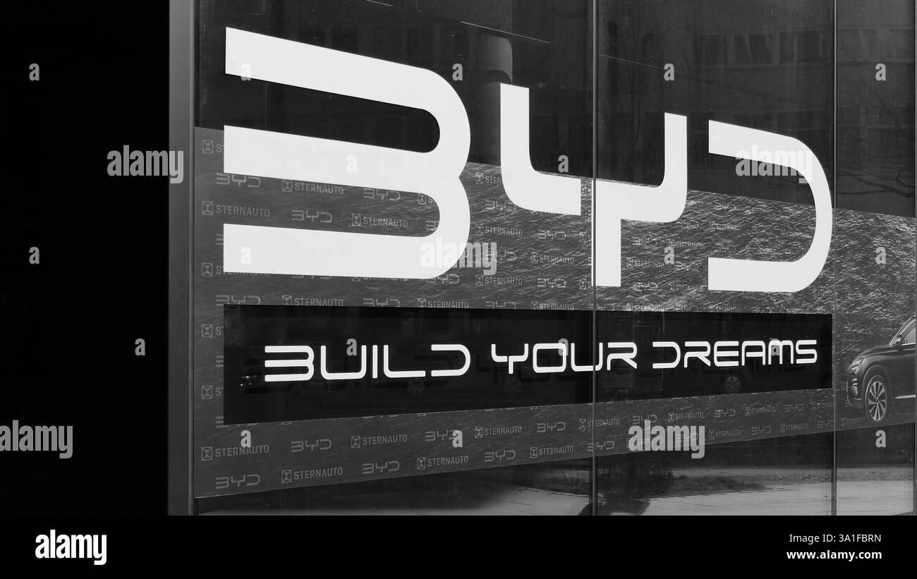 Logo of BYD Auto At A BYD Store In Berlin, Germany Stock Photo - Alamy