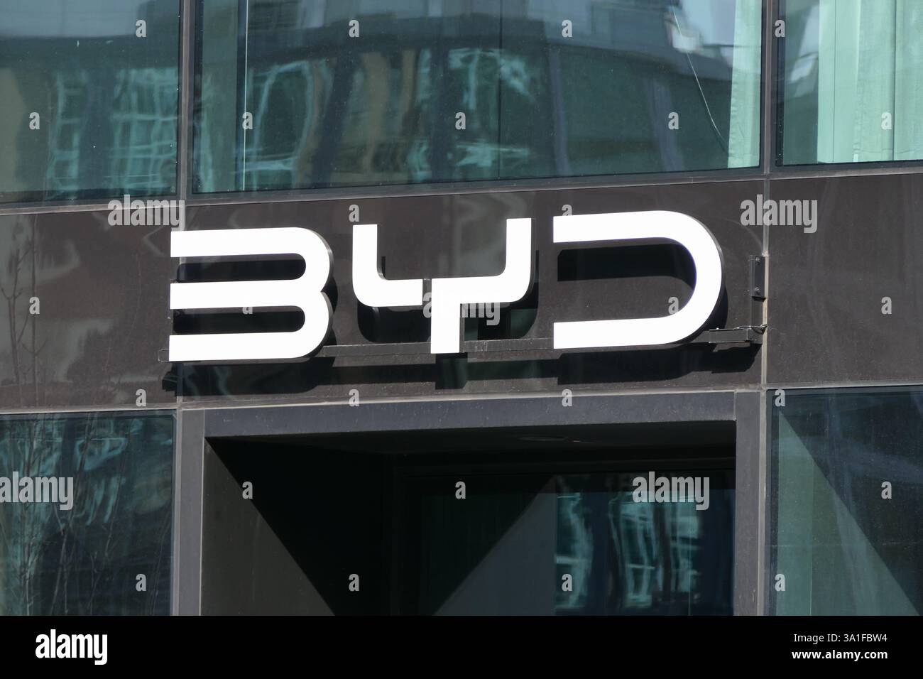 Logo of BYD Auto At A BYD Store In Berlin, Germany Stock Photo - Alamy